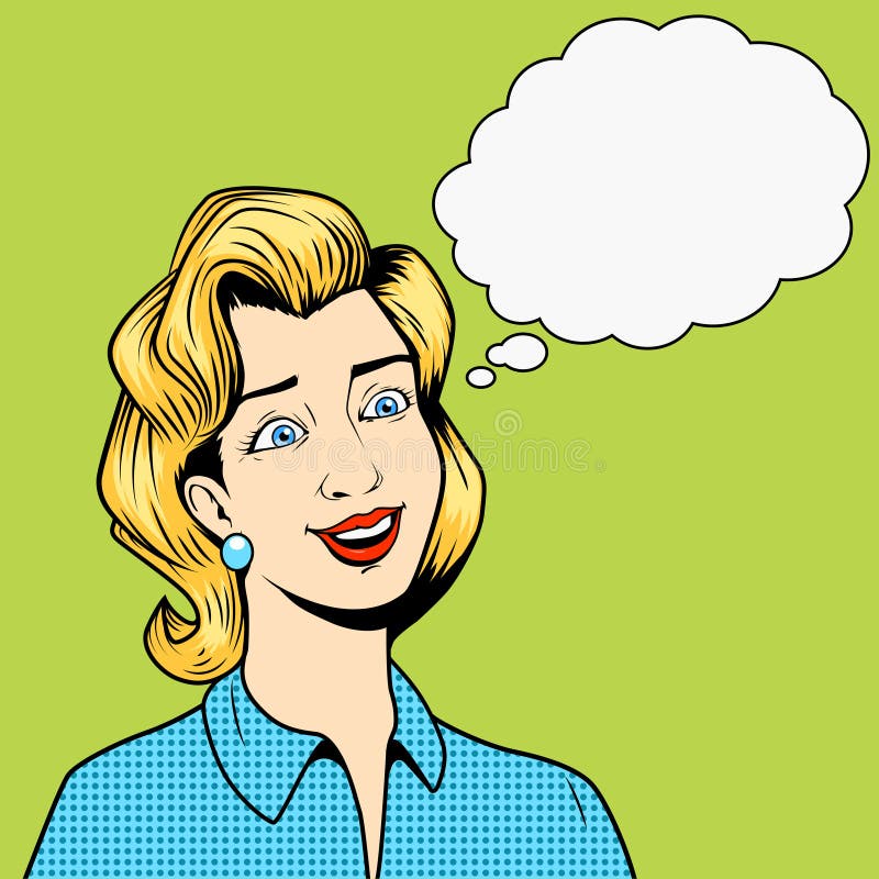 Girl without Thoughts Comic Book Style Vector Stock Vector ...