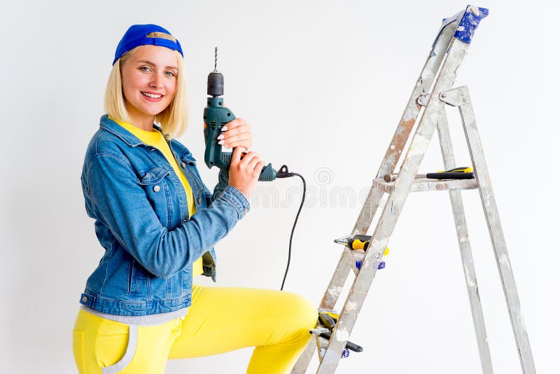 Girl with tools stock photo. Image of cute, employee - 104005670