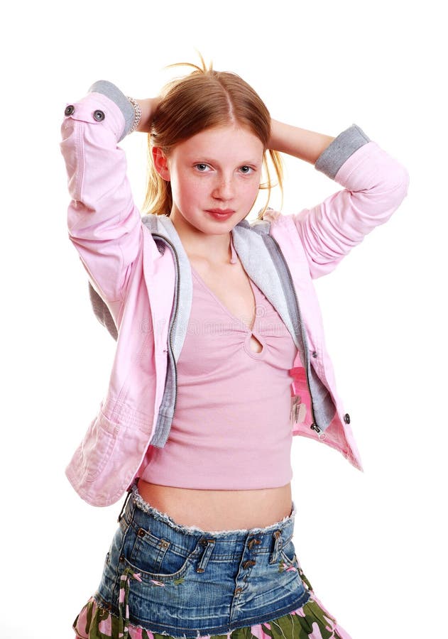 Girl in trendy clothes stock photo. Image of poses, auburn - 2468070