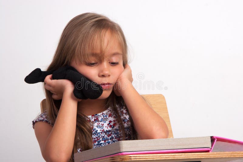 Girl Trying To Learn stock photo. Image of exercising - 28810092