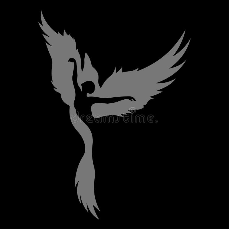 The girl turns into a bird stock vector. Illustration of dark - 116948729