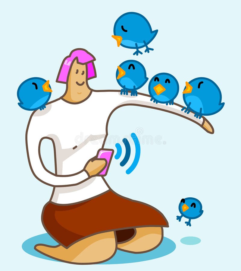 Twitter Bird Cartoon editorial photography. Illustration of twitter ...