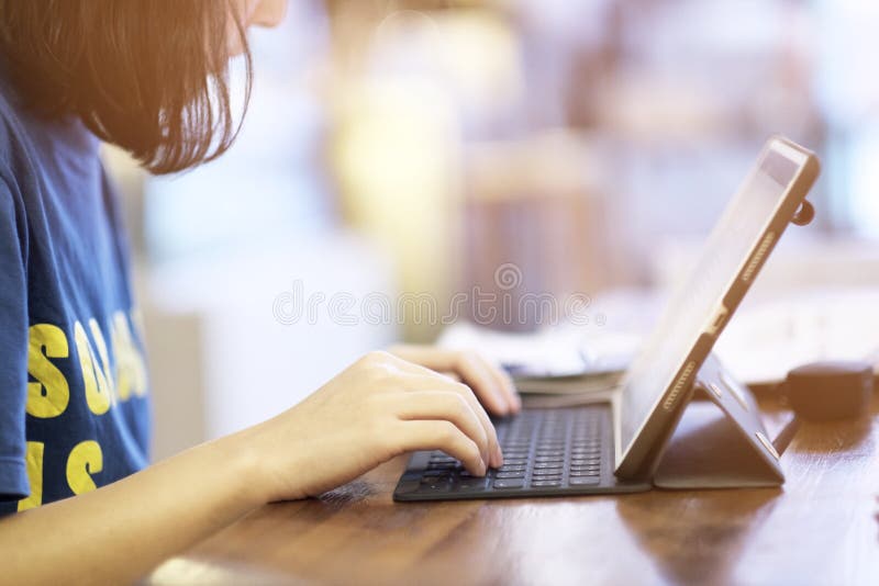 Typing a document stock photo. Image of modern, human - 5936426