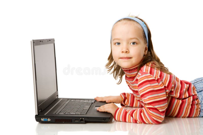 Girl typing message stock image. Image of mail, homework - 17919559