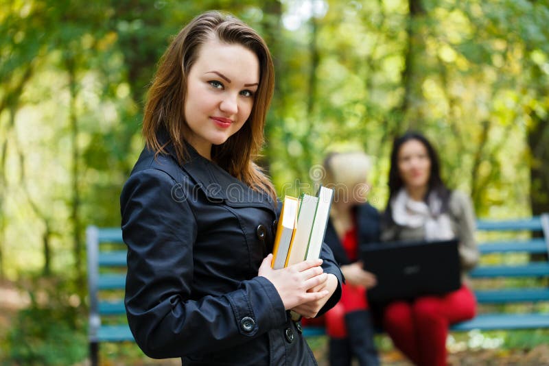 Girl in University Campus stock image. Image of project - 34428131