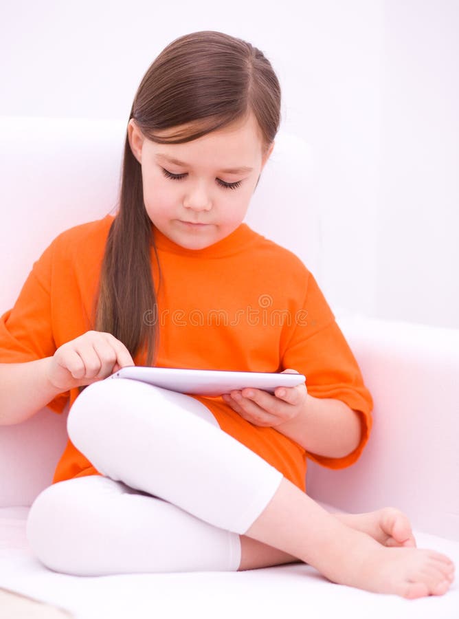 Girl using tablet stock photo. Image of lifestyle, closeup - 36909622