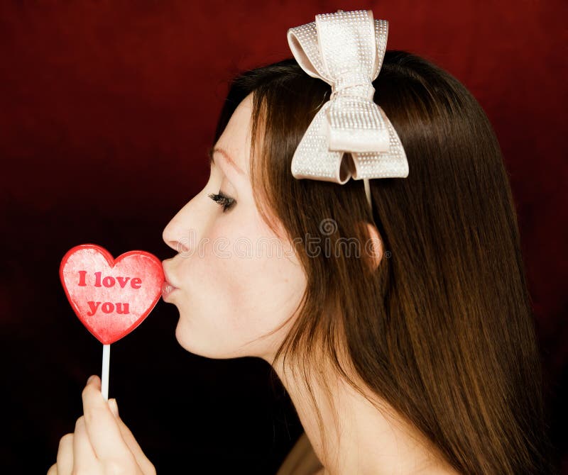 Girl valentine stock image. Image of girl, face, isolated - 18213871