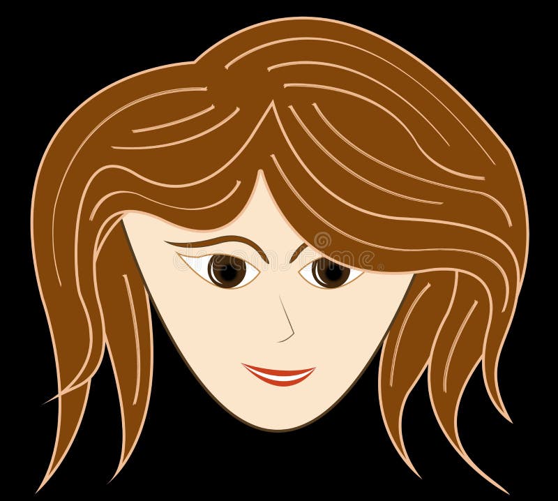 Girl Vector stock illustration. Illustration of face - 32853051