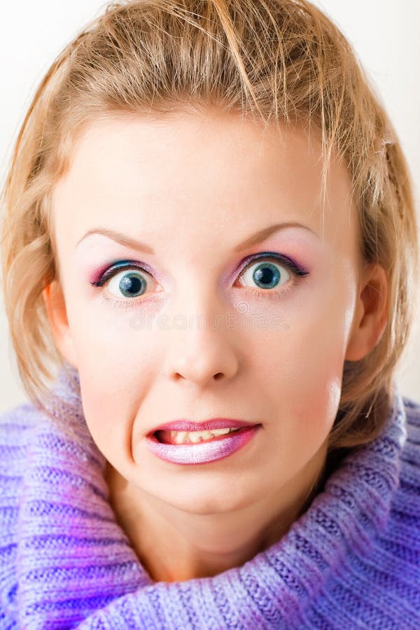 Girl with vivid makeup stock image. Image of colored - 12013337