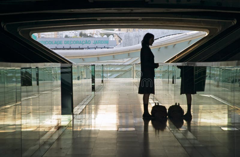 Girl waiting editorial stock image. Image of construction - 306509