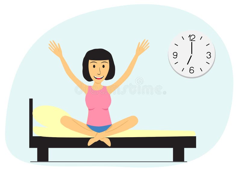 Girl Wakes Up Bed Stock Illustrations 78 Girl Wakes Up Bed Stock