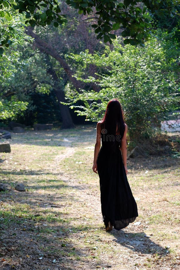 Girl walking stock image. Image of lovely, lake, female - 14982197
