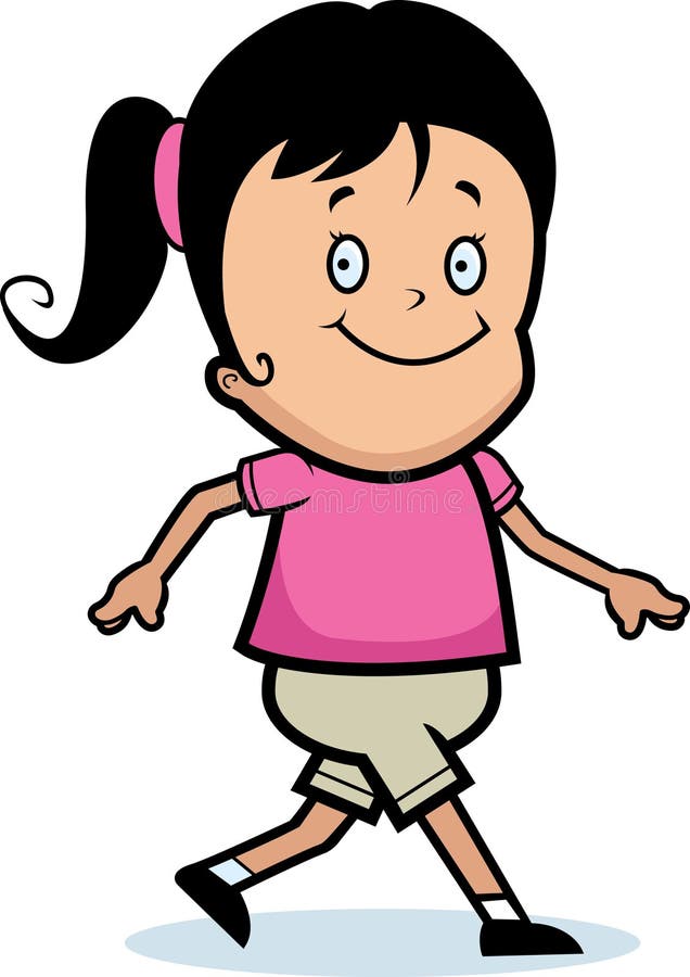Cartoon Girl Walking Stock Illustrations – 30,263 Cartoon Girl Walking ...