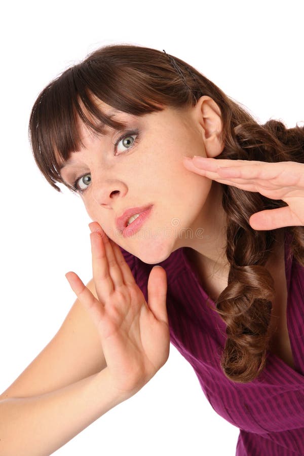 Girl Wants To Whisper a Secret Stock Photo - Image of close, adult ...