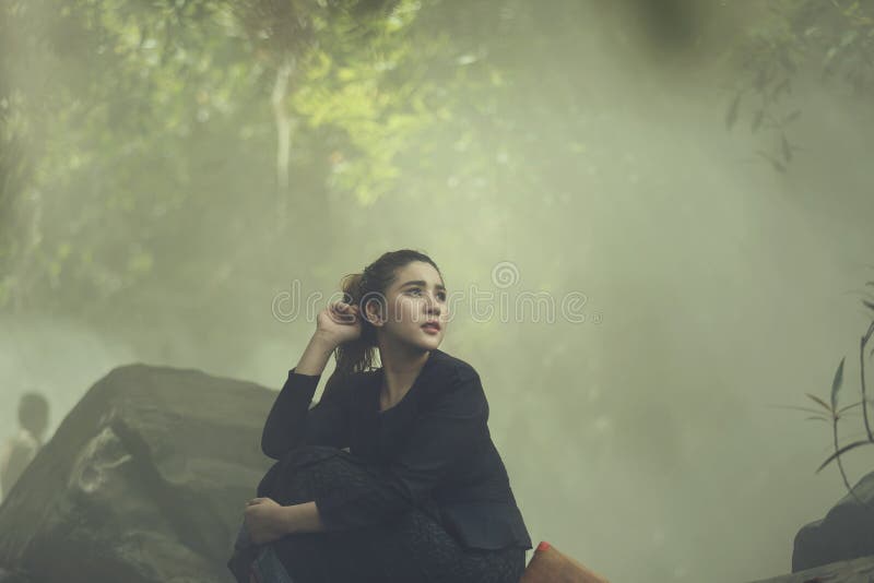The girl was waiting stock photo. Image of public, journey - 66614892
