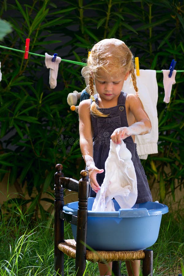 Girl washes stock photo. Image of laundry, family, girlfriend - 26694456