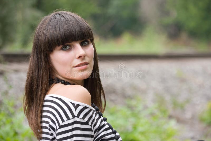 A girl watching back stock photo. Image of people, quiff - 26710458