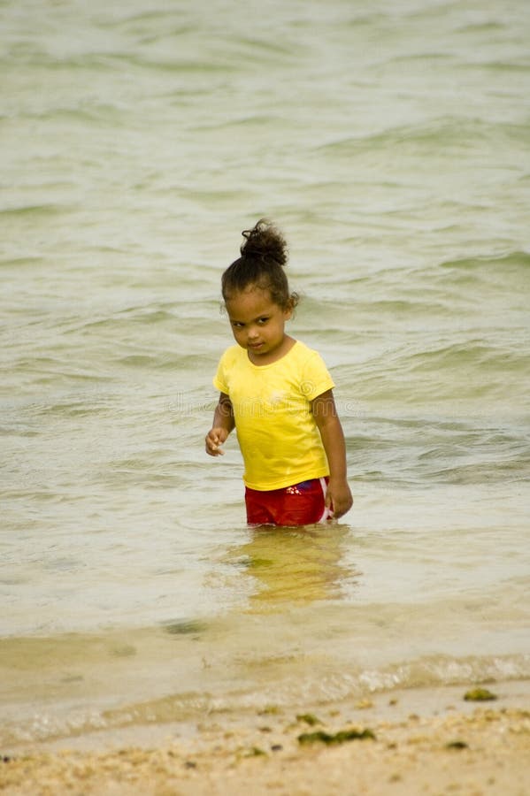 Small Child Wading in Water Stock Image - Image of girl, toddler: 2606331