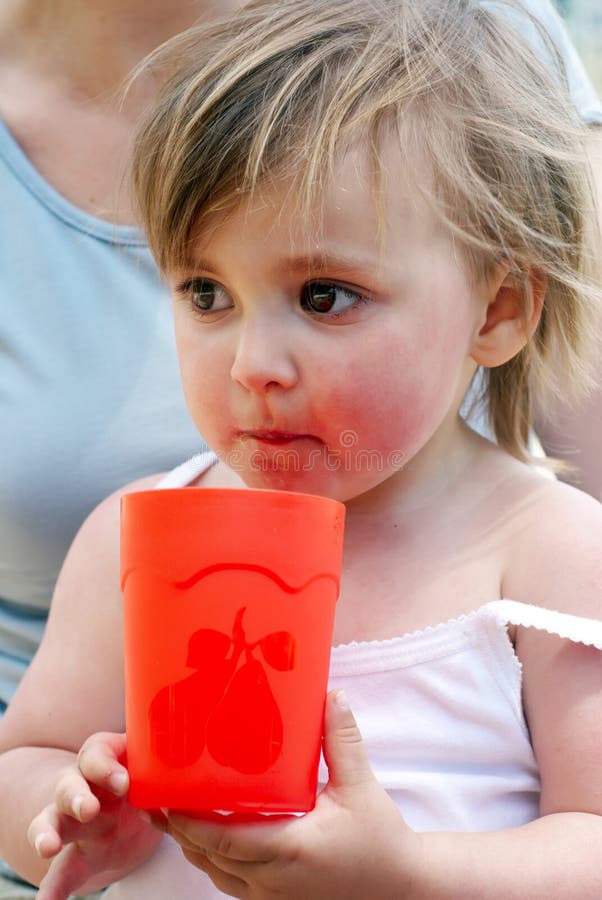 Girl with a water glass stock photo. Image of small, human - 12334760