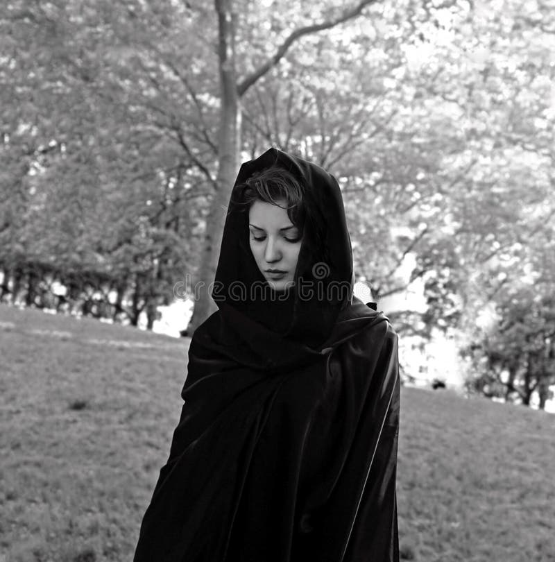 Girl wearing cloak stock photo. Image of central, woman - 13243954