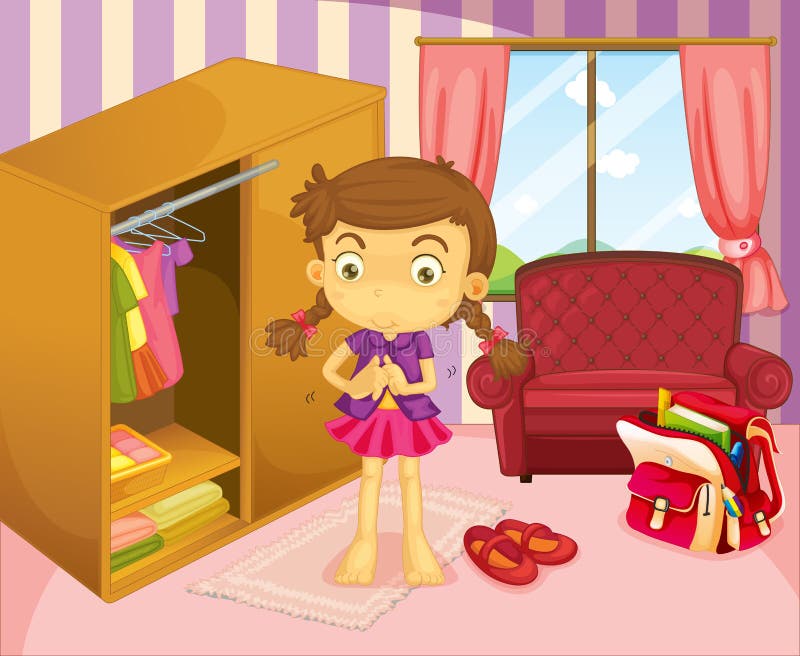 Getting dressed stock vector. Illustration of background - 24456534