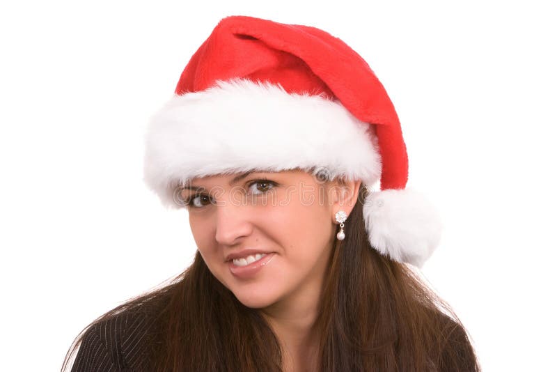 Girl wearing Santa Hat stock photo. Image of holiday - 16770312