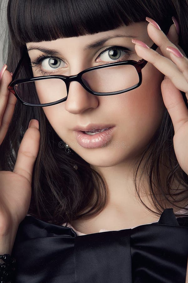 Girl wearing spectacles stock photo. Image of caucasian - 32538332