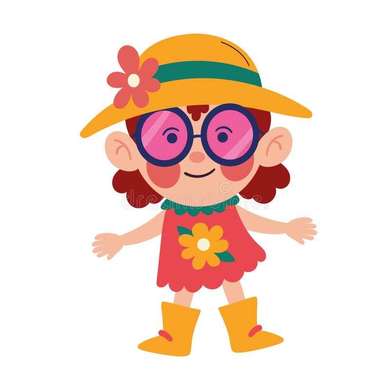 Girl Wearing Spring Clothes Stock Vector - Illustration of garment ...