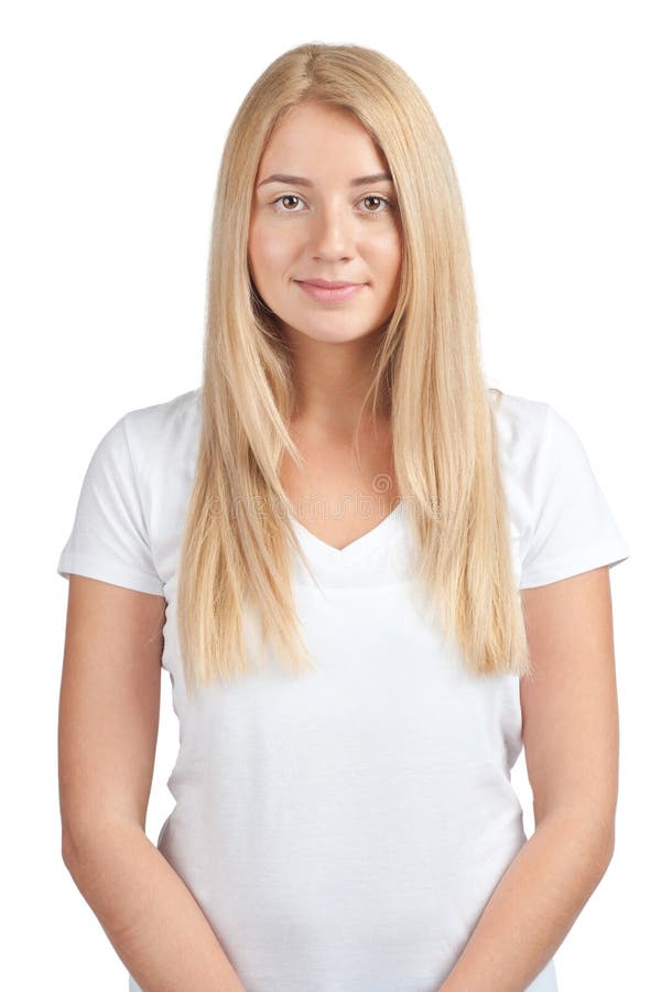 Girl Wearing White T Shirt Royalty Free Stock Image Image 21398106