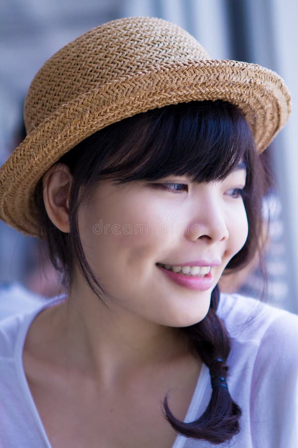 Girl wears hat stock image. Image of closeup, human, attractive - 32133577