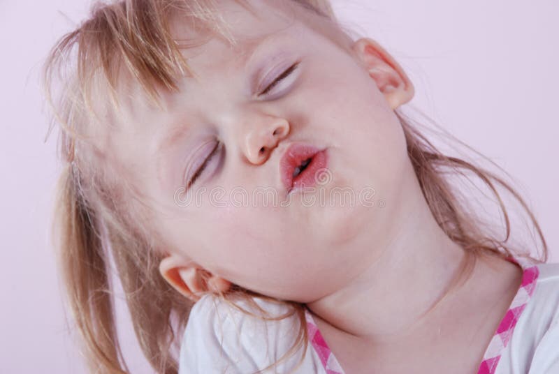 Wee girl stock image. Image of white, hair, years, sleeping - 83259915