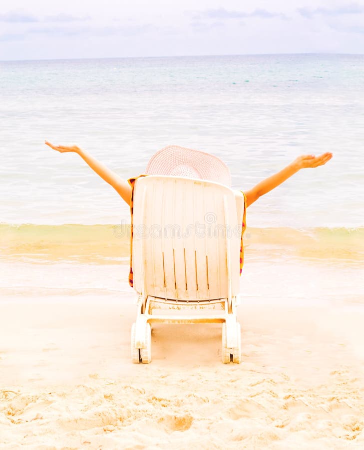 Girl welcoming sun stock photo. Image of white, peaceful - 9412460