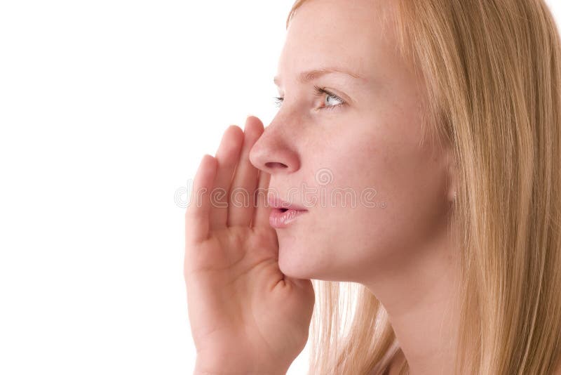 Girl whispering stock image. Image of happy, cute, call - 4943151