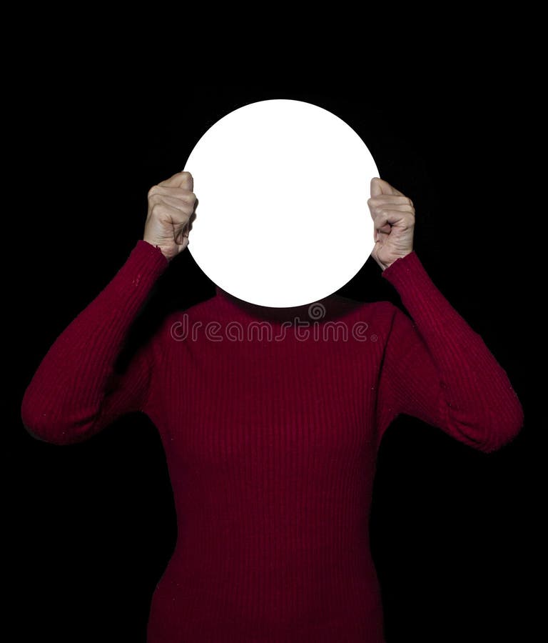 A Girl with White Space instead of a Face. Stock Photo - Image of ...