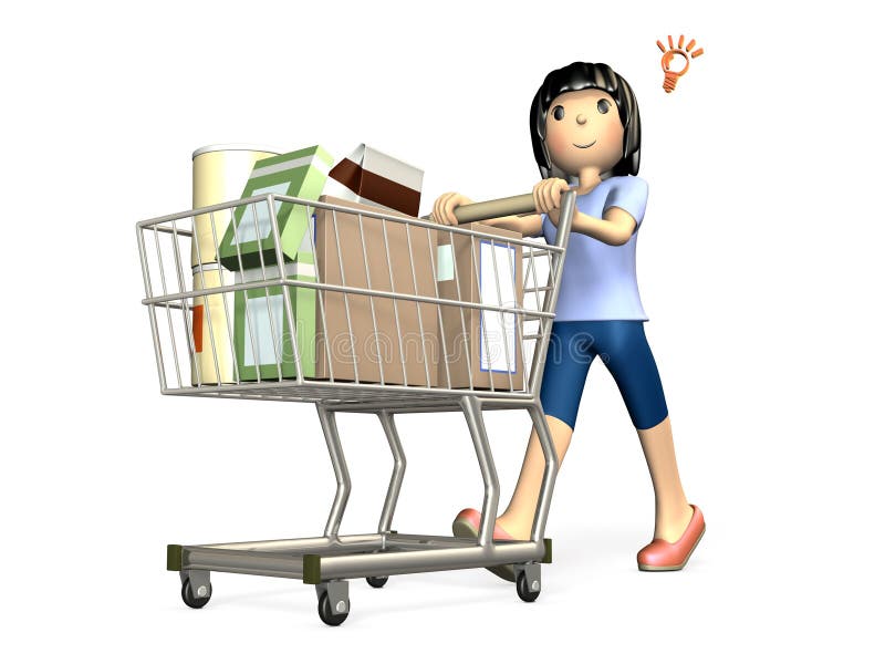 The Girl Who Yearn To Something Stock Illustration - Illustration of ...