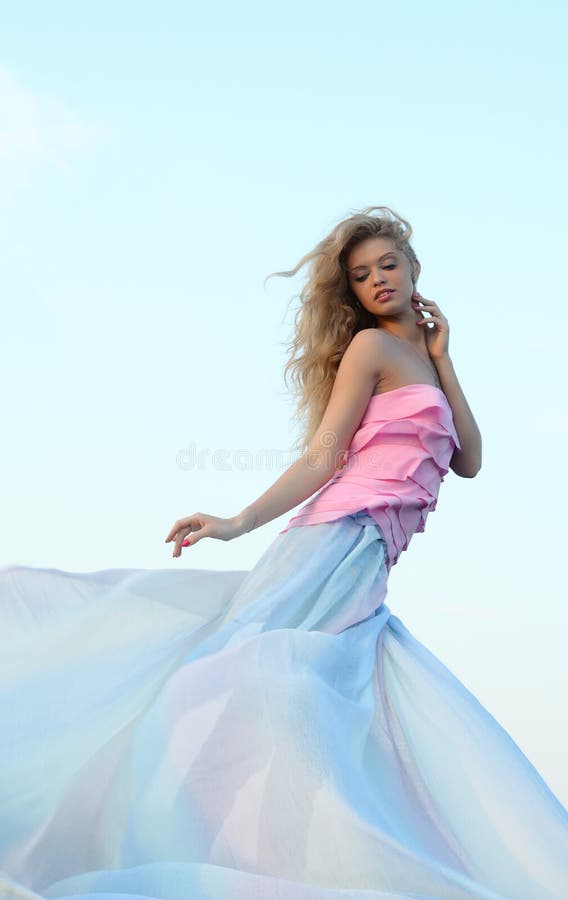 Girl in the wind stock photo. Image of sensual, woman - 14638778
