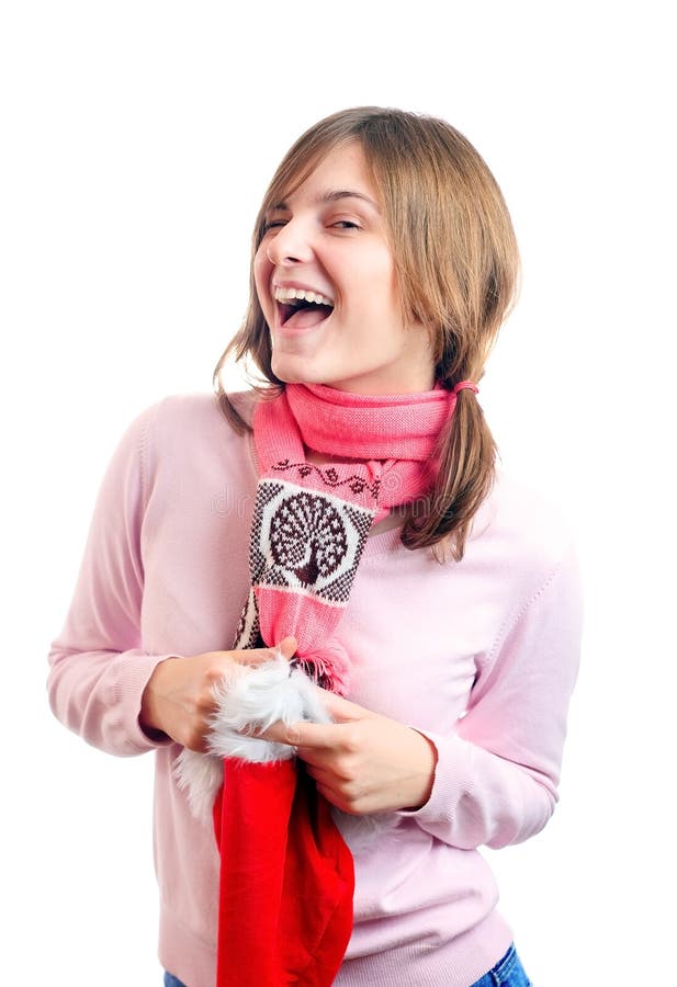 Girl winking stock photo. Image of pink, shoulders, person - 11868012