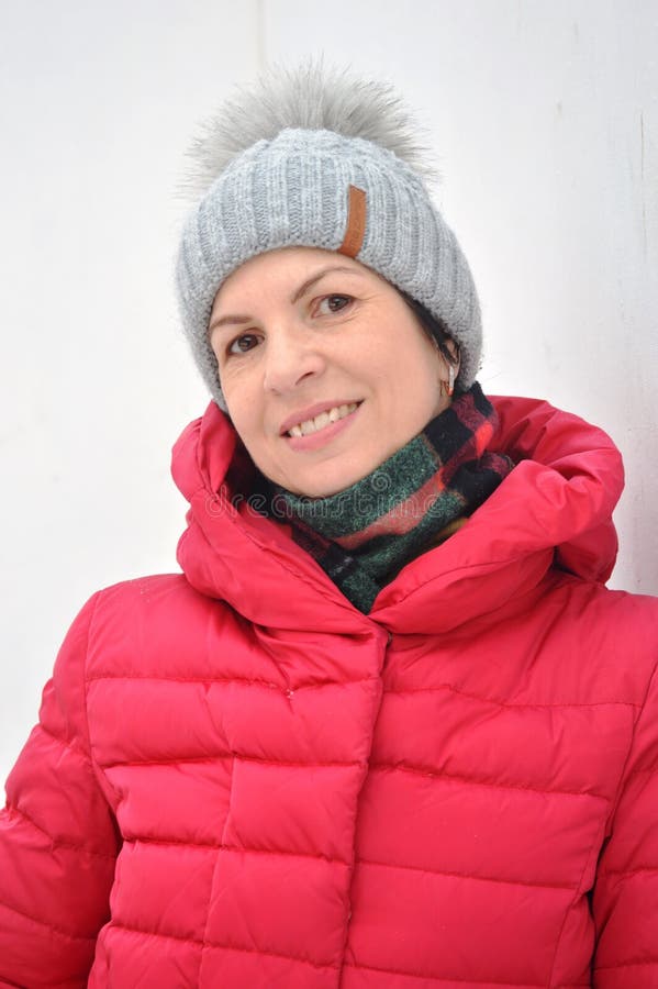 Girl in winter clothes stock image. Image of model, coat - 264421031