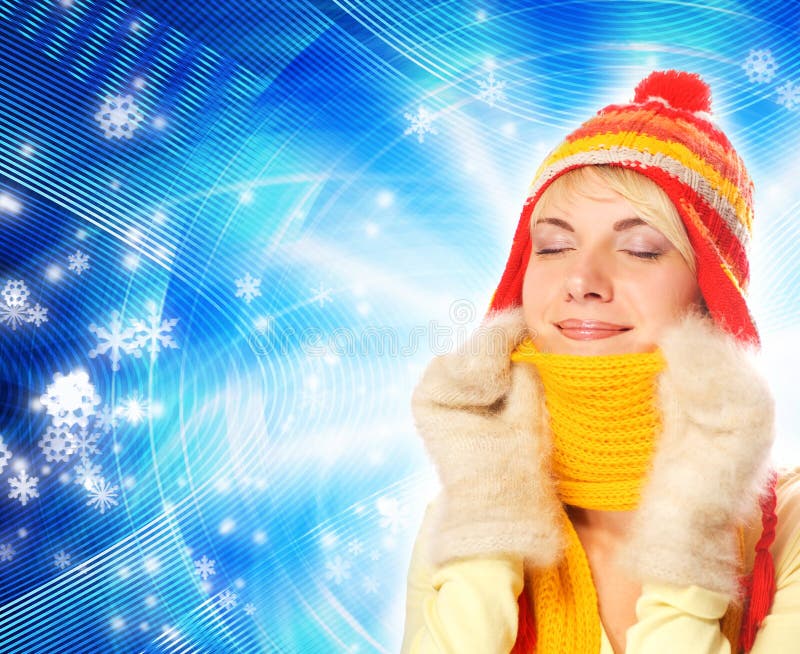Girl in winter clothing stock image. Image of fashion - 3592115