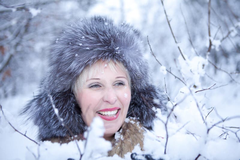 Girl in winter fur hat stock image. Image of girls, caucasian - 36946073