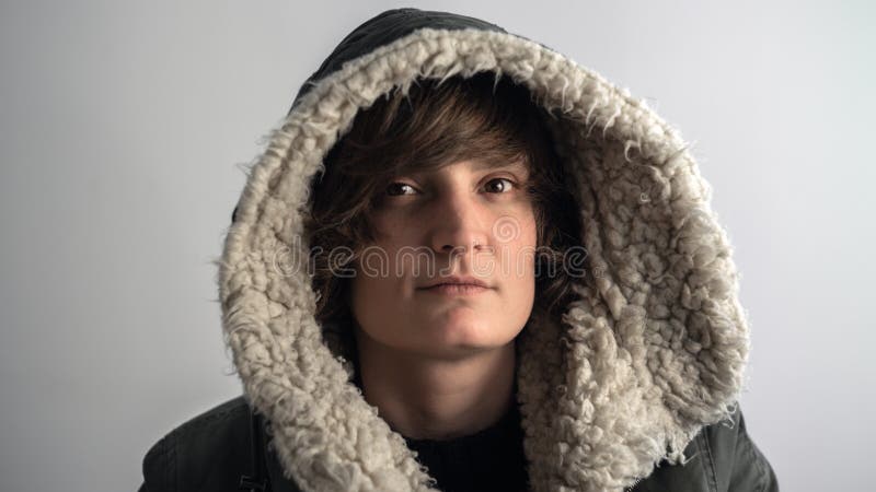 Girl with winter hood stock image. Image of caucasian - 29048885