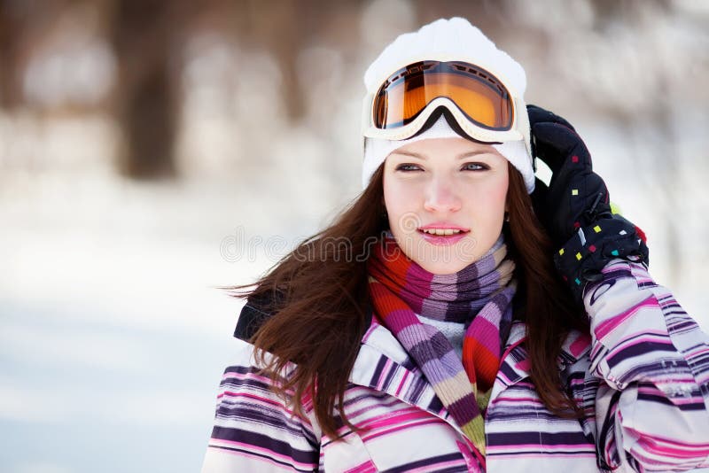 Girl in winter park stock image. Image of fashion, girl - 23248945