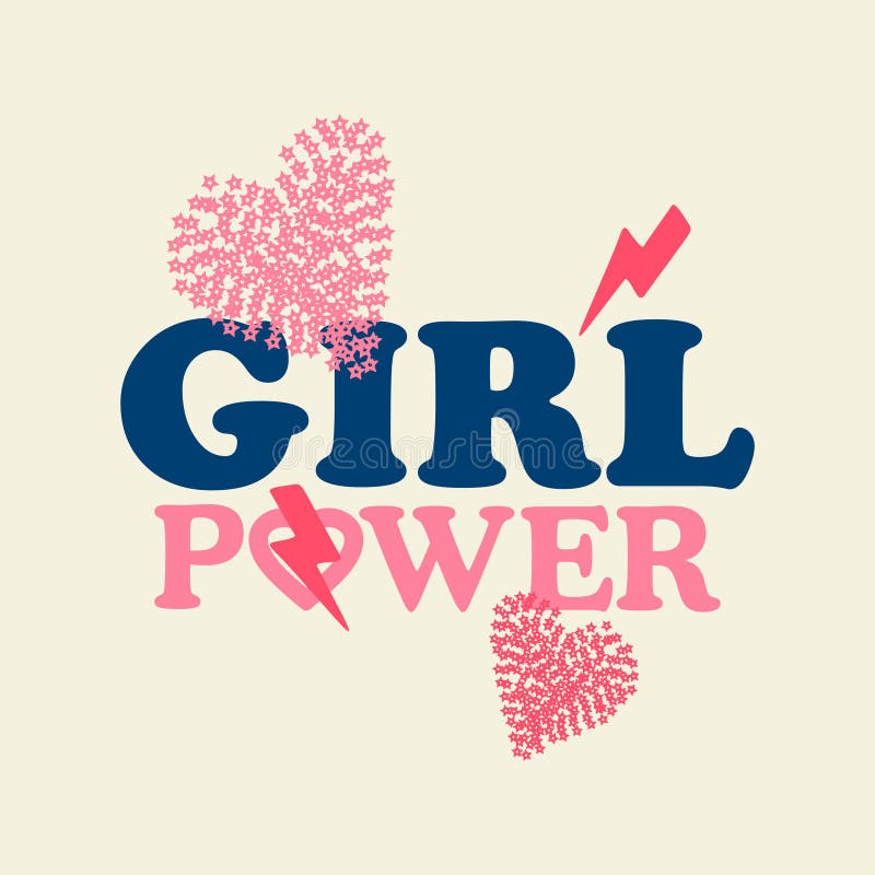 GIRL POWER stock vector. Illustration of women, clothing - 280051027