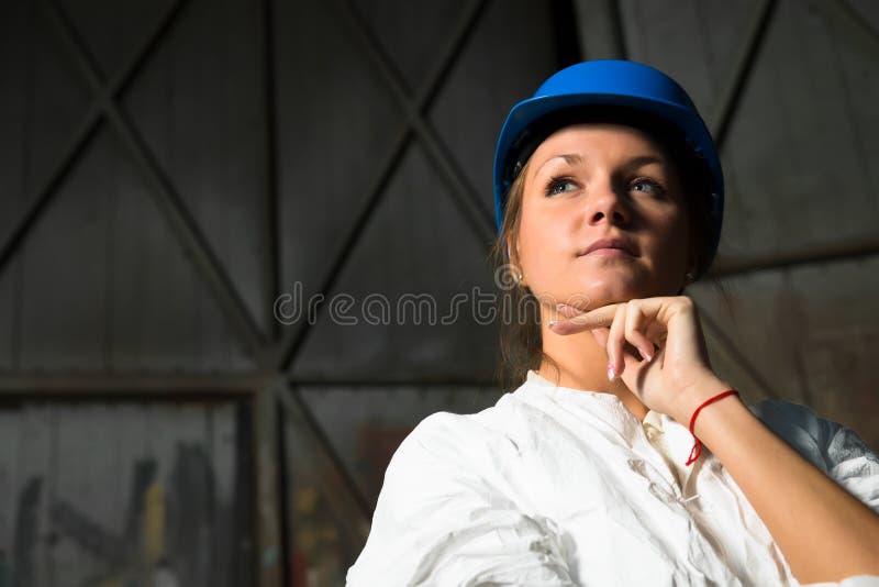 Girl worker in the factory stock image. Image of manufacturing - 35122023
