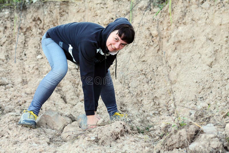 Girl working stock photo. Image of smile, working, girl - 44575440