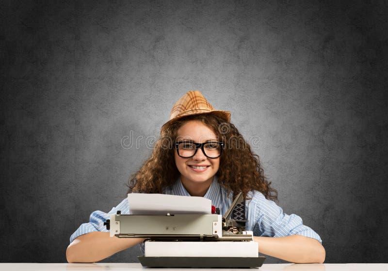Girl writer stock photo. Image of beautiful, student - 46551594