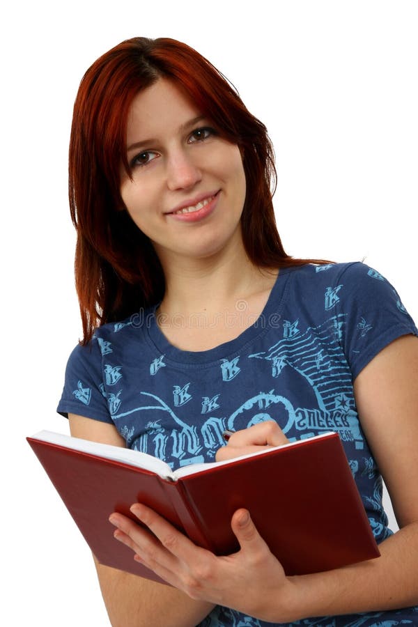 Girl writing stock photo. Image of teach, stylish, isolated - 12321946