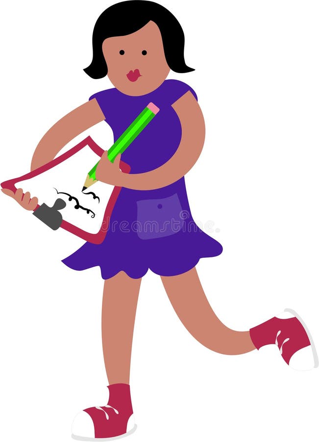 Girl Writing Stock Illustrations – 12,609 Girl Writing Stock ...