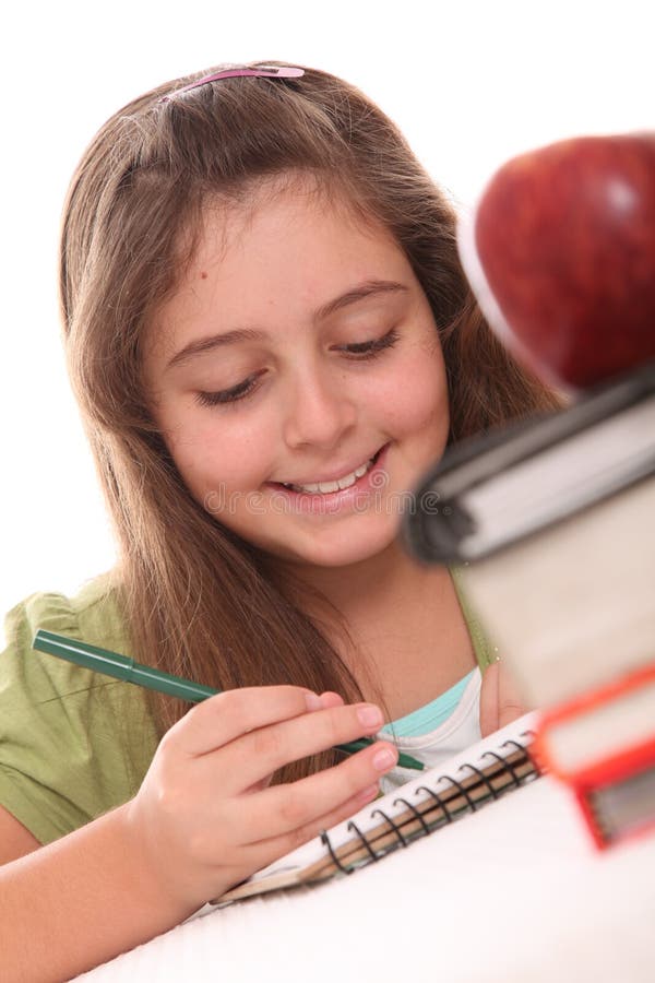 Girl writing stock photo. Image of developmant, holding - 20664864