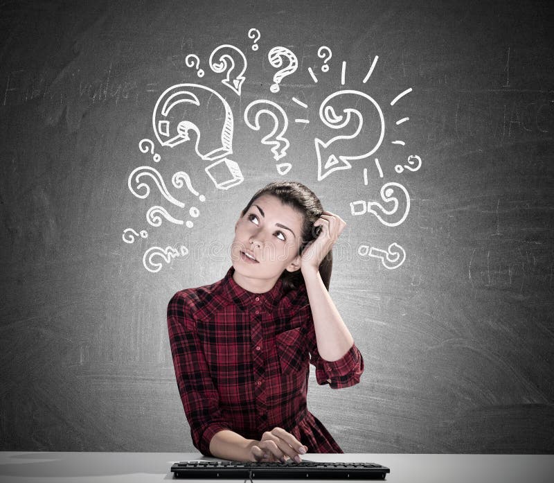 Girl with keyboard stock photo. Image of creativity, caucasian - 22812908